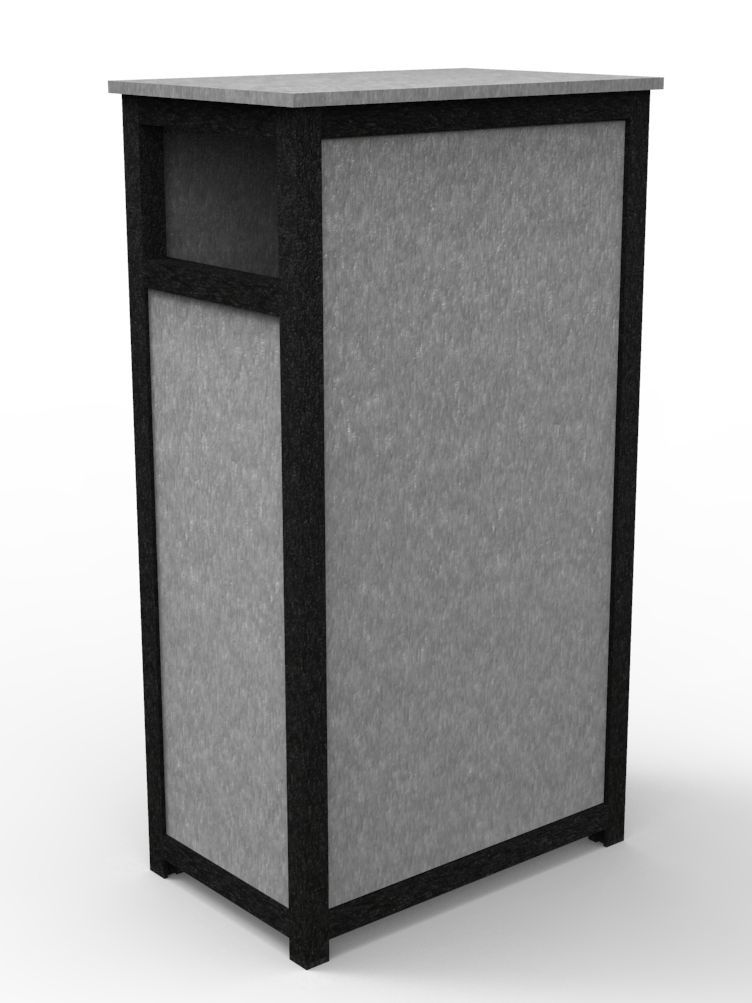 Slim Line Front Load Waste Receptacle | Site Essentials