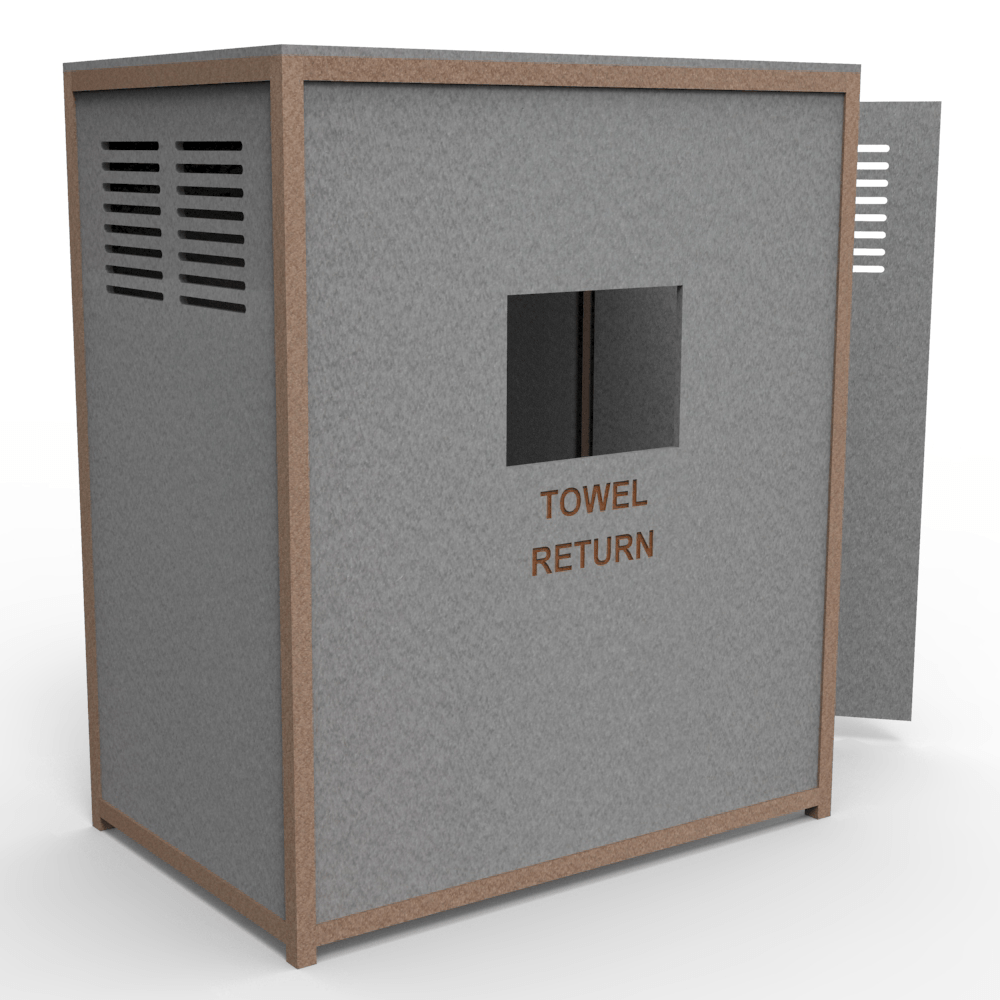 Towel Return Units | Bins, Valets, Huts & Consoles