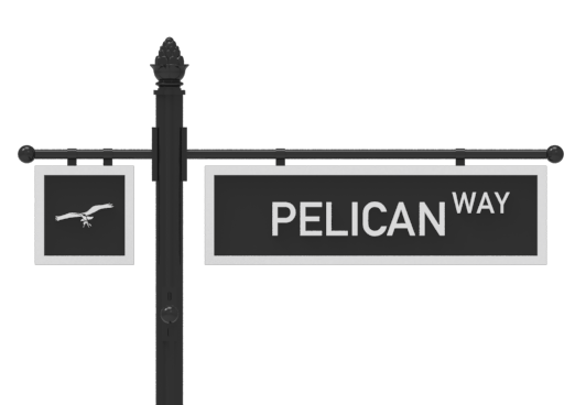 Road Name Signs - Yardarm mount Rectangular | Cast Series