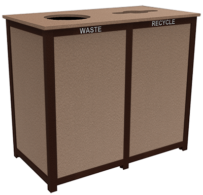 Double Top Load Waste Receptacle and Containers