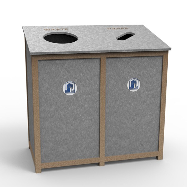 Double Top Load Waste Receptacle and Containers