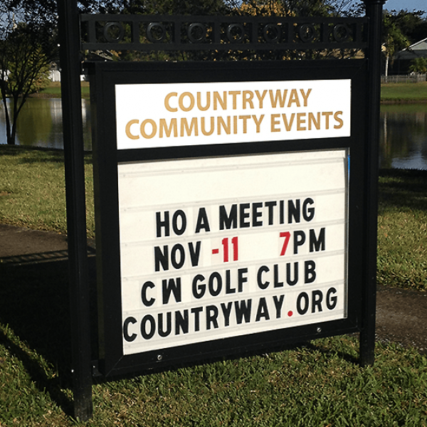 Outdoor Bulletin Boards In Corkboard or Letter Board Styles